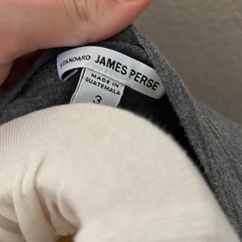 Standard James Perse Solid Henley T Shirt Dress - Gem